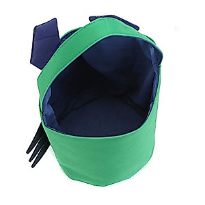 Easter Baskets for Boys Canvas Cartoon Easter Carrying Gift and Eggs Hunt Bag (Green Monsters)