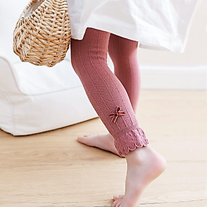 BOOPH 4 Pack Girls Legging Tight Flared Footless Knitted Pant 3-4 Years Multi1