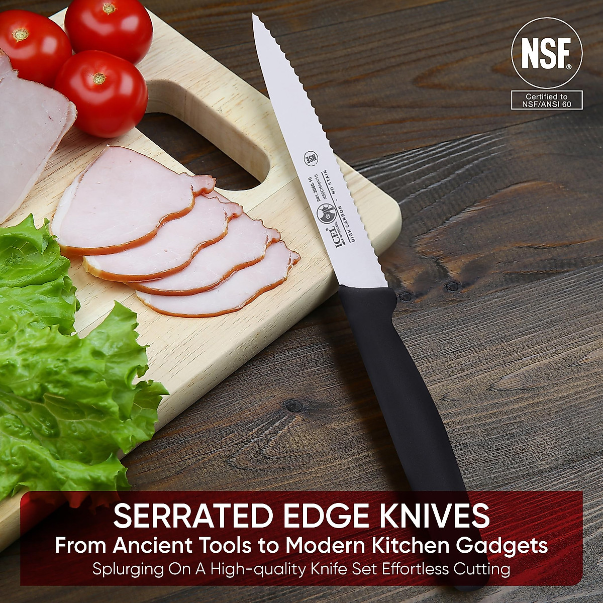 Light 'n' Mighty Paring Knives Set – Serrated Paring Knife Set of 6 – Stainless Steel Kitchen Paring Knives – Small Kitchen Knives for Meal Prep – 4-inch Blade Sharp Paring Knives