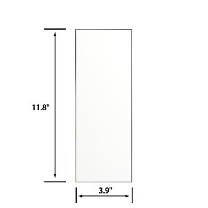 Avant Decor | Sample Tile | Stone Composite Subway Solid Color Tiles | Peel and Stick Kitchen Backsplash Tiles | Wall Tiles | 4” x 12” | Bex Metro Glossy Cotton