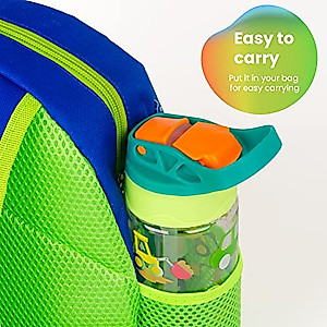 Hoslipoper 400ml Leak-Proof Kids Water Bottle Improved 2023 BPA-Free Safe-Sip Flip-Up Straw Cup for Toddlers and Children School, Sports, Daycare, Camp