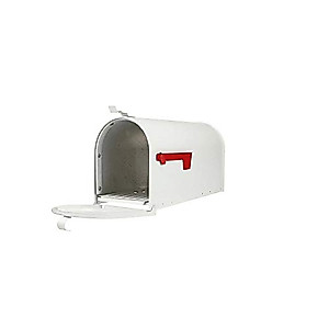 Gibraltar Mailboxes ADM16W01 Admiral Large Post-Mount Mailbox, White