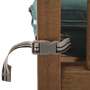 Classic Accessories Ravenna Water-Resistant 17 x 15 x 2 Inch Rectangle Outdoor Seat Cushion Slip Cover, Patio Furniture Chair Cushion Cover, Mallard Green, Patio Furniture Cushion Covers