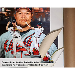 Atlanta Braves 3rd Base Chipper Jones MLB Baseball Player HOF Hall of Fame Art Print 1AM3 on 31x40 Polyester Canvas