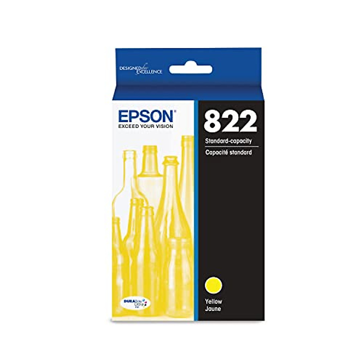 Epson T822 DURABrite Ultra Ink Standard Capacity Yellow Cartridge (T822420-S) for Select Workforce Pro Printers