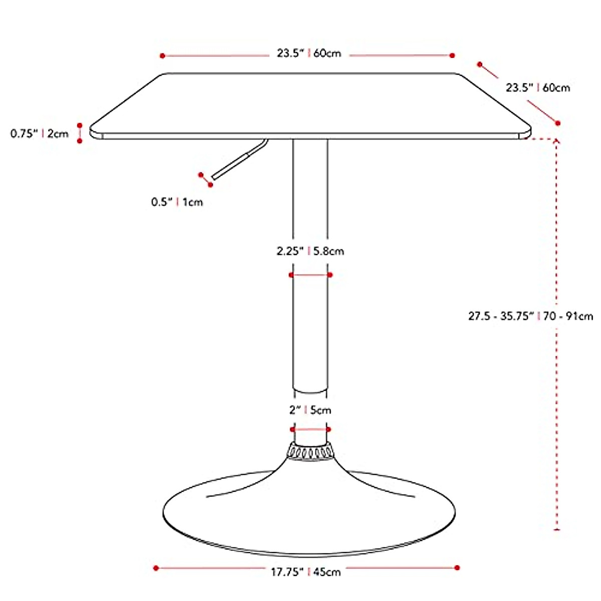 CorLiving Bar table, White