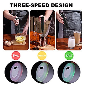 Mulli Milk Frother for Coffee with Rechargeable and Stand Set,Handheld Frother Electric Whisk, Milk Foamer, Mini Mixer and Coffee Blender Frother for Frappe, Latte, Matcha