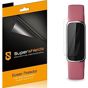 (3 Pack) Supershieldz Designed for Fitbit Luxe Screen Protector, 0.13mm, High Definition Clear Shield (TPU)