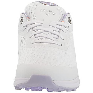 Callaway Women's Coronado v2 SL Golf Shoe, White/Pink, 8