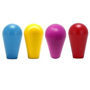 Set of 4 Solid Joystick Bat Tops Ball Top Handles for Arcade1up 4 Player Arcade Mod (Blue/Yellow/Purple/Red) F