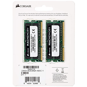 Corsair CMSA16GX3M2A1600C11 Apple Certified 16 GB (2x8 GB) DDR3 1600MHz (PC3 12800) Laptop Memory 1.35V