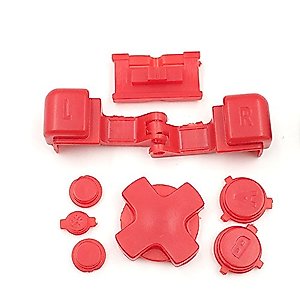 Cleveland Morse Replacement D Pads Power ON Off Button A B L R Buttons Frame Buttons Gameboy Advance SP GBA SP (Red)