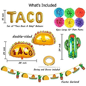 Taco Bout A Party Decorations Gold Cactus Balloons Engagement Bachelorette Birthday Taco Baby Shower Fiesta Party Theme Baby Shower Pregnancy Announcement Ideas Mexican Fiesta Theme Backdrop