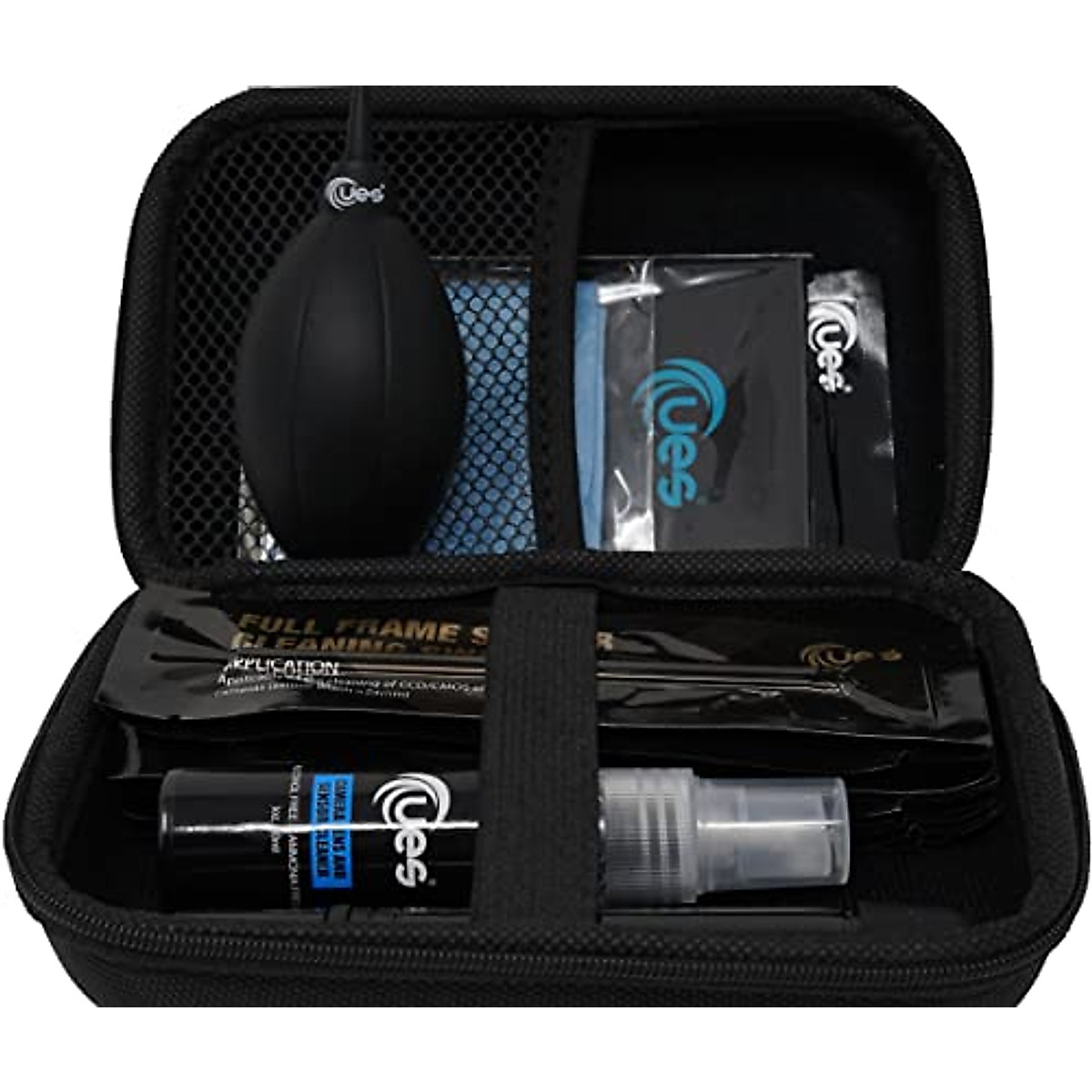 UES DSLR Camera Sensor and Lens Cleaning Travel Kit: Full-Frame Sensor Cleaning Swab, Cleaner, Air Blower, Microfiber Cloth, Lens Cleaning Pen, Lens Paper