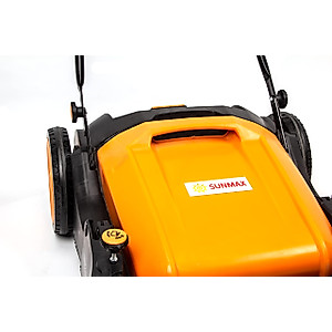 SUNMAX RT980 Industrial Floor Sweeper with Triple Brooms, 38" Outdoor and Indoor Sweeper, 38,000 Square feet per Hour, 12 gal Waste Container
