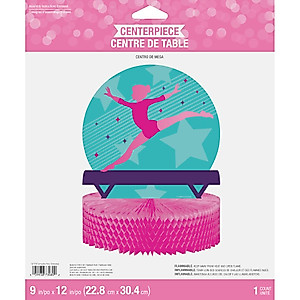 Creative Converting Gymnastics Party Centerpiece, 1 ct, Multicolor, 9" x 12"