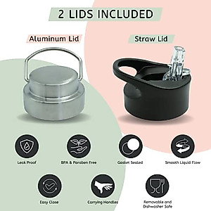 Gifts For Mom From Daughter, 32 Oz Insulated Water Bottle With Two Lids, Mom Birthday Gifts From Daughter, Birthday Gifts For Mom, Mom Gifts From Daughters, Mother Daughter Gift, Best Mom Ever Gifts