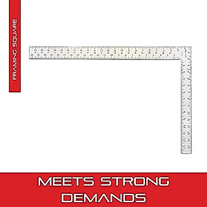 Starrett FS-24 Steel Professional Framing Square, 24 Inch x 16 Inch Length