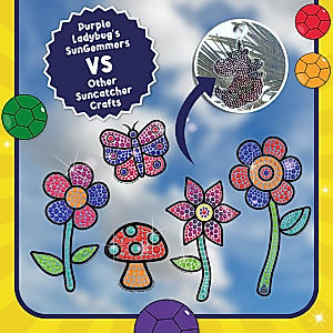 SUNGEMMERS Gem Art for Kids Crafts - Suncatcher Kit for Kids, 8 7 6 Year Old Girl Birthday Gift - Arts and Crafts for Kids Ages 4-8 8-12 6-8 Girls & Boys and Fun Craft Kit Summer Kids Activities Gift