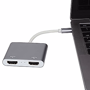 2 in 1 USB C Hub, Type C to HDMI Adapter Video Converter Docking Stations for Laptop Plug and Play