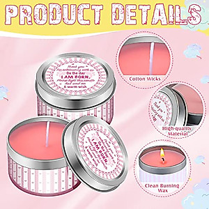 24 Packs Baby Shower Favors Scented Candles 2.5 oz Tea Lights Small Wax Soy Candles with Lids Burning Light Baby Shower Candles Gifts for Guests Girl Baby Shower Party Favors Bulk Gender Reveal, Pink