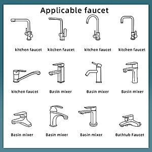 SELLO 1080° Rotating Faucet Extender for Bathroom Sink, Sink Water Faucet Aerator with Brass Extension, Kitchen Faucet Extender with 2 Mode Splash,Adjustable Swivel Arm