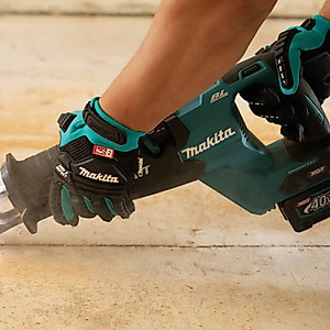 Makita Unisex Impact-rated T 04282 Advanced ANSI 2 Impact Rated Demolition Gloves Large, Teal/Black, Large US
