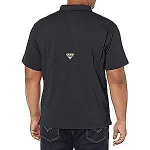 Columbia Men's PFG Skiff Cast Polo Shirt, Breathable, UV Protection Black
