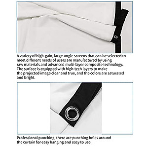 FMOGE Projector Simple Curtain Home Outdoor KTV Office Home Theater Portable 3D HD Projector Screen (Size : 150 inch)