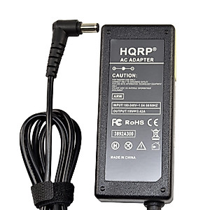 HQRP 19V AC Adapter Compatible with LG 24M37H 24M37HQ 24MC37D 24MC57HQ 24MP55HQ 24MP57D Monitor LED LCD HDTV TV Power Supply Cord Adaptor + Euro Plug Adapter