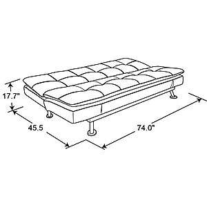 Serta Nelson Convertible Sofa Bed, Black