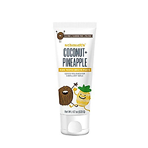 Schmidt's Schmidt's toothpaste For Oral Care Coconut + Pineapple Fluoride Free 4.7 oz, 4.7 Ounce