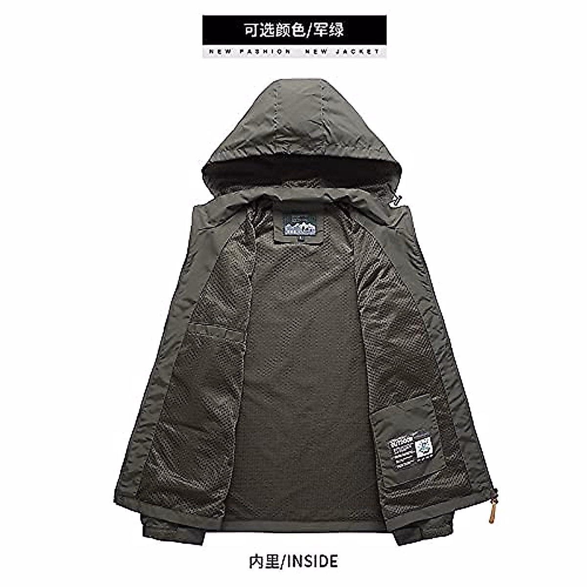 RIDAEX Men's Hoodie Jackets - Vespa New Custom Print Sweatshirts Warm Zippered Cardigan Outdoor Sports Coat-B||M