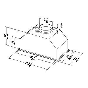 Broan® Elite 20.5-Inch Custom Range Hood Power Pack, 550 Max Blower CFM, Stainless Steel