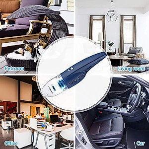 666 SIX BY SIX 【 Upgraded】 Handheld Vacuum Cleaner Cordless, Portable Mini Car Vacuum Small Dust Buster 5500 PA Strong Suction, Rechargeable Hand Vac for Home Car Pet Hair Carpet Cleaning