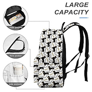 Dachshund Lover's Backpack Lightweight Laptop Backpack Business Bag Casual Shoulder Bags Daypack for Women Men