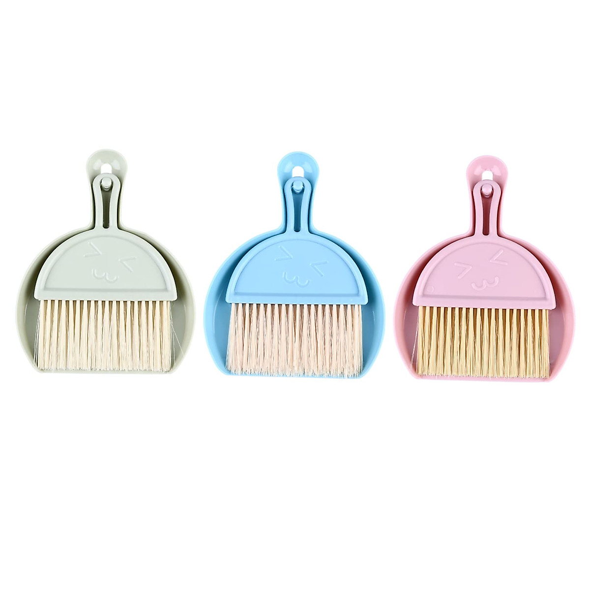 GOOHOCHY 3 Sets Desktop Fan Broom Mini Dustpan Mini Keyboard Mini Desk Corner Cleaning Dustpan Table Crumb Brush Mini Cleaning Broom Computer Broom Mini Dust Broom Clean Keyboard Dust Pan