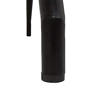 Calico Designs Devonport Swivel Armless, No Casters, Home Office Accent Chair in Black Metal 4-Star Base/Anitque Spotted Copper Faux Leather with Stitch Detail