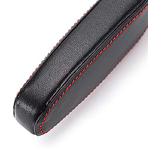 ROYALFOX 5 Buttons genuine leather smart keyless entry Remote Key Fob case Cover Keychain for Ford Edge Escape Explorer Flex Focus Taurus Fusion C-Max Lincoln MKS MKT MKX M3N5WY8609