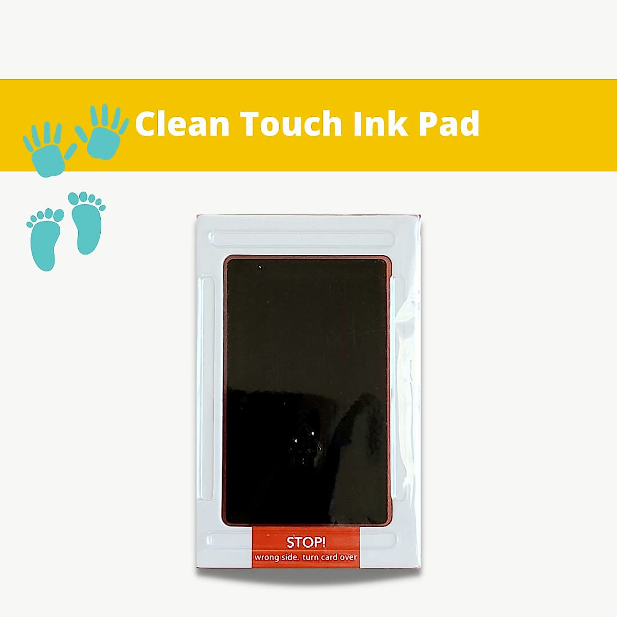 Baby Memory Book w/Milestone Stickers and Ink Pad for Baby's Hand & Foot Print