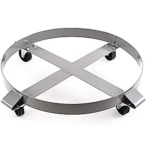 2 Heavy Duty Drum Dollies 1000 Pound - 55 Gallon Swivel Casters Wheel Steel Frame Non Tipping Hand Truck Capacity Dolly