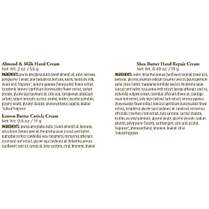 Burt's Bees Gifts Ideas - Hand Repair Set, 3 Hand Creams plus Gloves - Almond Milk Hand Cream, Lemon Butter Cuticle Cream, Shea Butter Hand Repair Cream