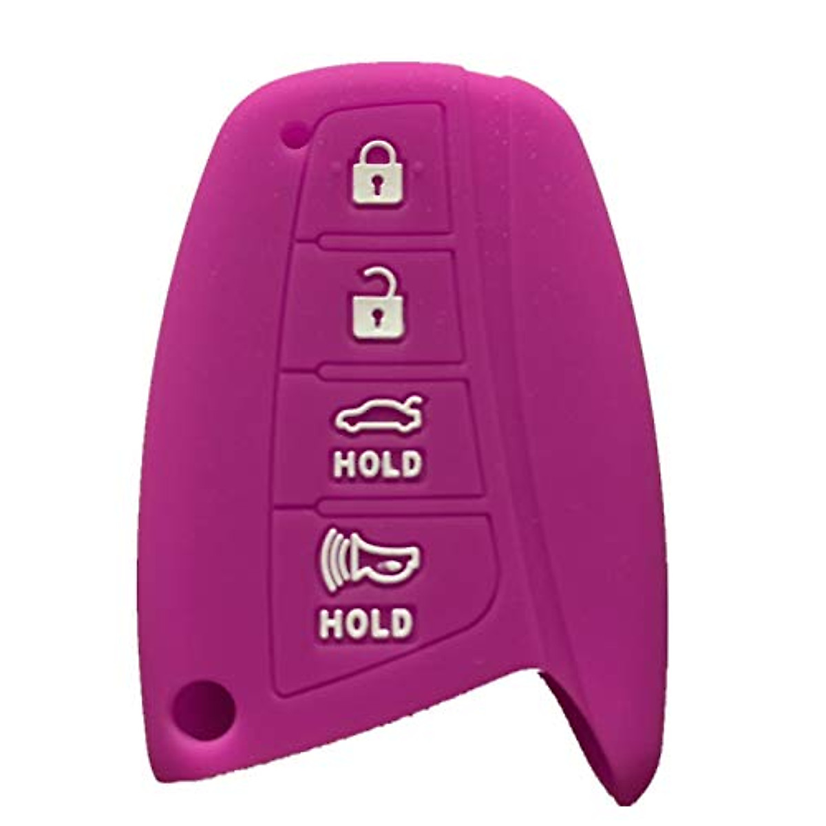 Rpkey Silicone Keyless Entry Remote Control Key Fob Cover Case protector Replacement Fit For 2015 2016 Hyundai Genesis 2013 2014 2015 Santa Fe 2014 2015 Equus 2015 Azera SY5DMFNA04(Violet)