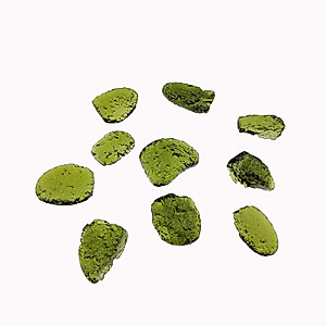 Moldavite Crystal Necklace for Men Women, Handmade Irregular Stone Pendant Crystal Energy Stone