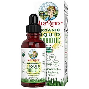 Probiotics for Women Men & Kids | USDA Organic Probiotics for Digestive Health | Acidophilus Probiotic | Gut Health & Immune Support Supplement | Vegan | Non-GMO | Gluten Free | 4 Fl Oz