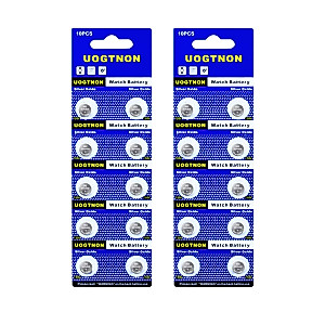 UOGTNON 393 SR754W(SR754SW) 1.55V Silver Oxide Watch Battery (20 Pack)