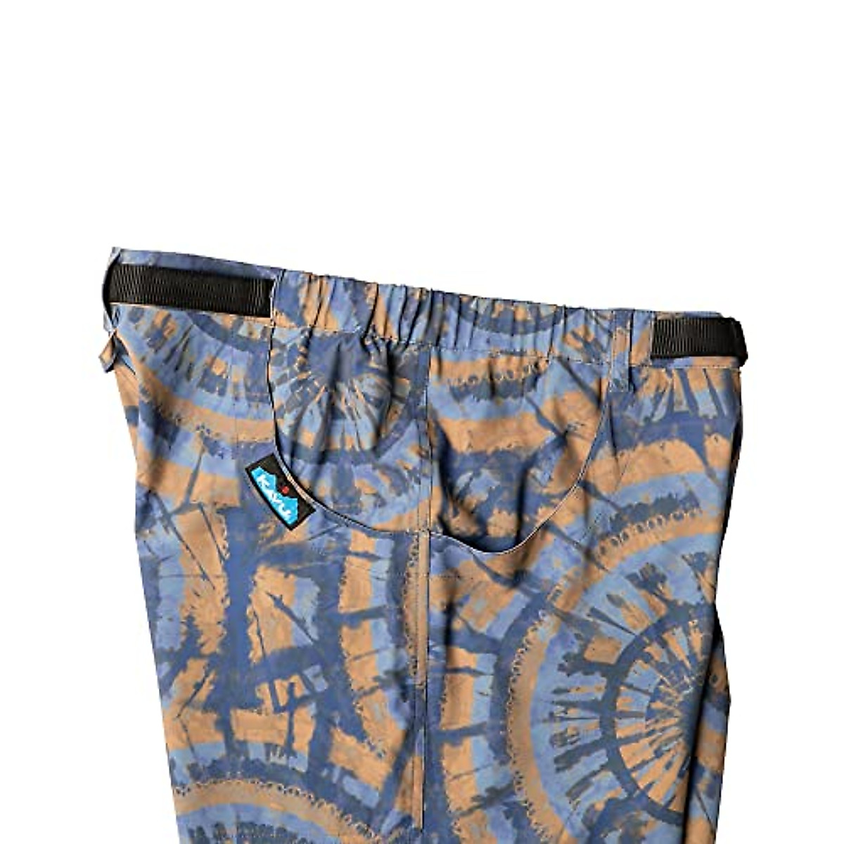 KAVU Chilli H20 Short Quick Dry Shorts with Elastic Waist and Belt Trunks - Circle Tie Dye - L