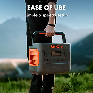 Jackery Explorer 2000 PRO Portable Power Station, 2160Wh capacity with 3x120V/2200W AC Outlets, Solar Mobile Lithium Battery Pack for Outdoor RV Camping Emergency (Renewed)