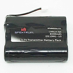 Spektrum 3.7V 6000mAh 1S Transmitter Battery: iX12/NX6/NX8 Tx Plug (XH-1S), SPMB6000LITX