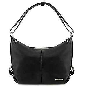 Tuscany Leather Sabrina Leather hobo bag Black